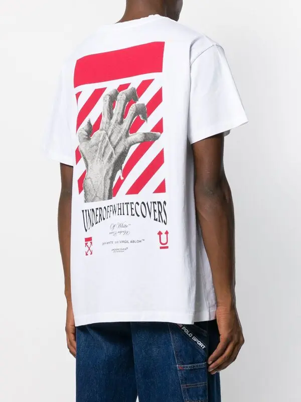 Off-White Off- X Undercover Hand Print T-Shirt In White - 57% Off