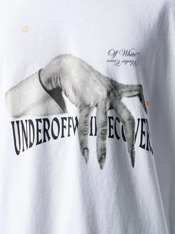 Off-White Off- X Undercover Hand Print T-Shirt In White - 57% Off