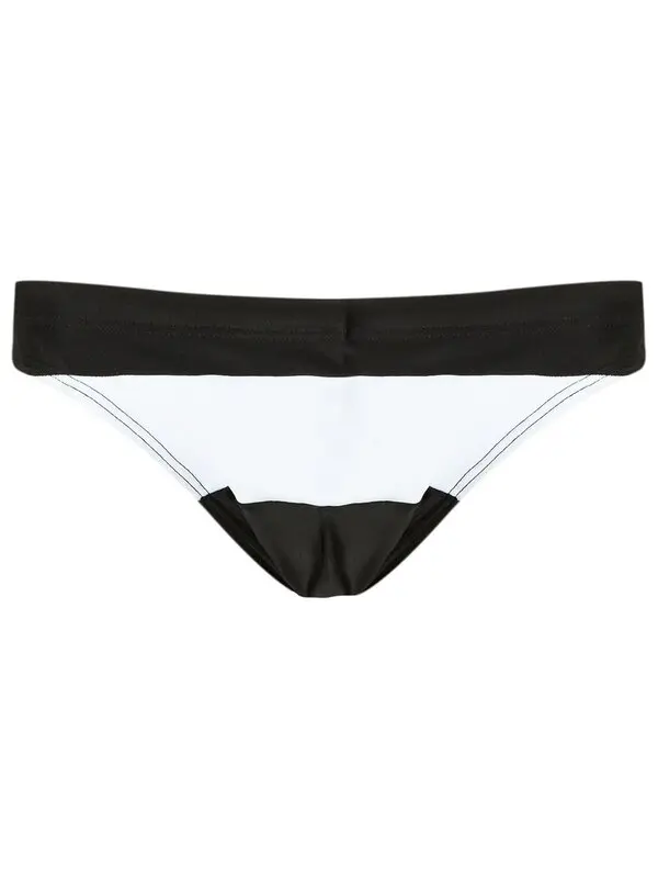 AMIR SLAMA Bicolor Swim Trunks - Black