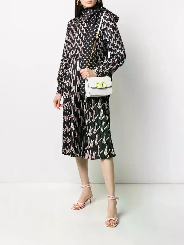 Valentino Garavani Double Vlogo Pussy-bow Dress