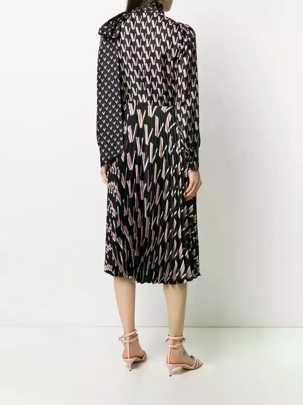 Valentino Garavani Double Vlogo Pussy-bow Dress
