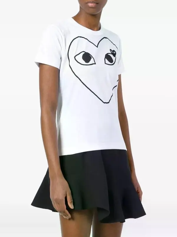 Play Comme Des Garcon Heart-print T-shirt
