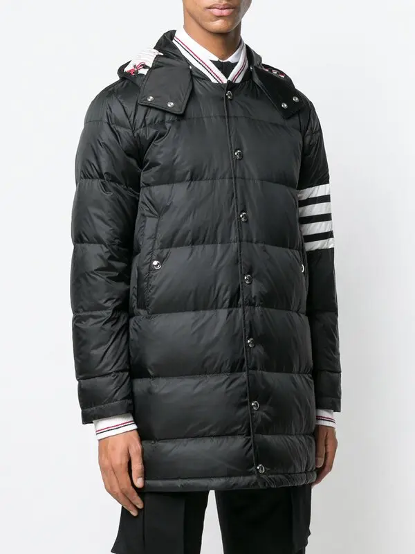 Thom Browne 4-bar Padded Coat - Black