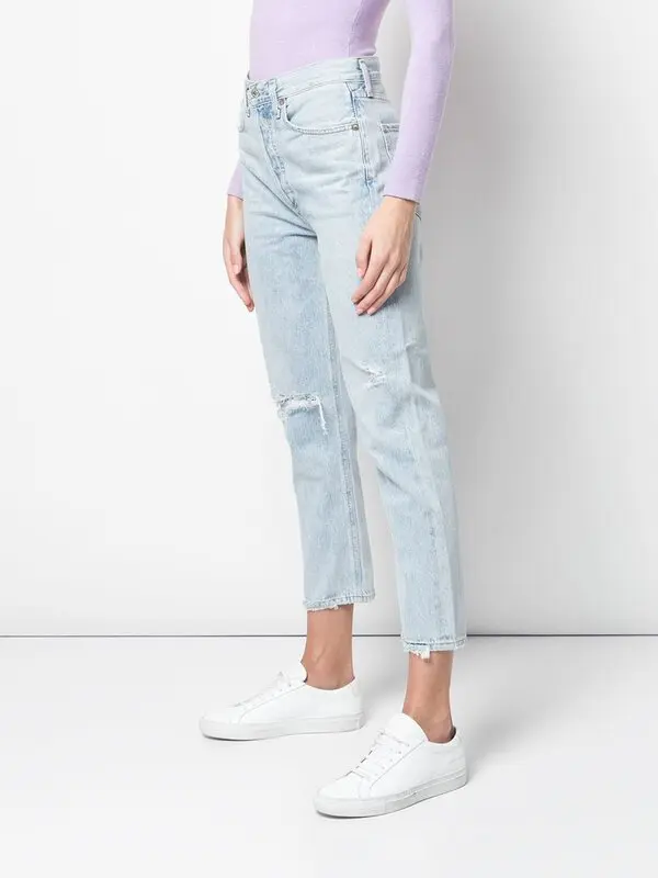 AGOLDE Distressed Straight Leg Jeans