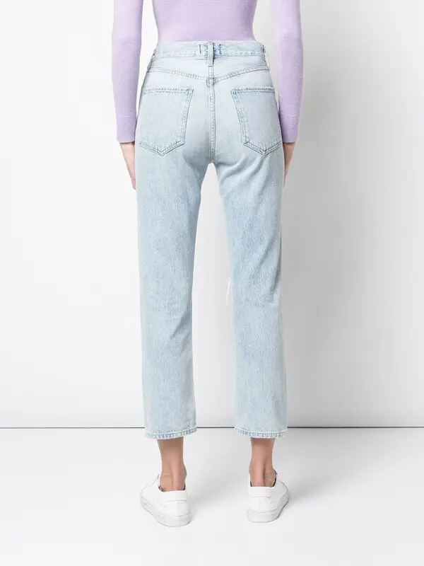 AGOLDE Distressed Straight Leg Jeans
