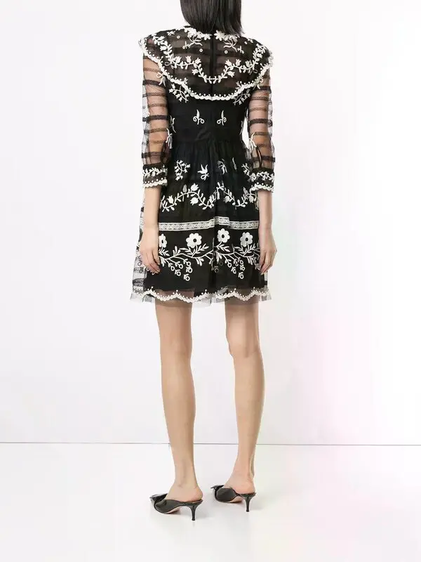 Red Valentino Embroidered Mini Dress