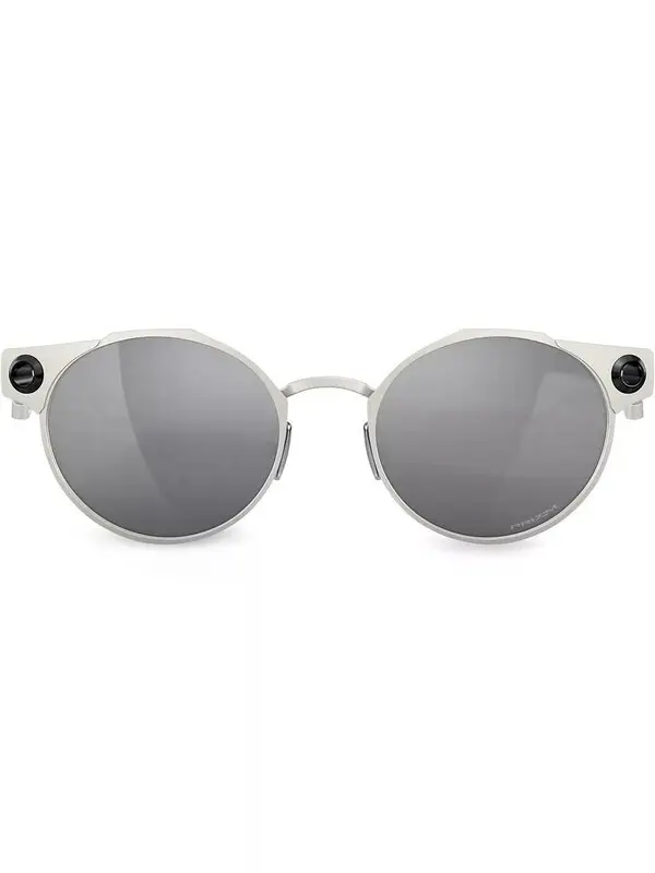 Oakley Deadbolt Round Frame Sunglasses - Silver