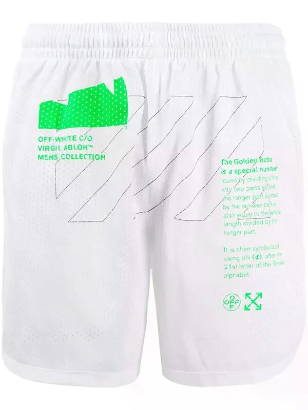 Off-White Arch Shapes Mesh Shorts - White