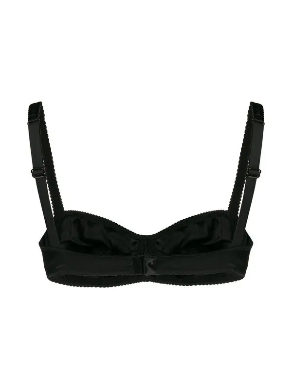Dolce & Gabbana Satin Balconette Bra - Black