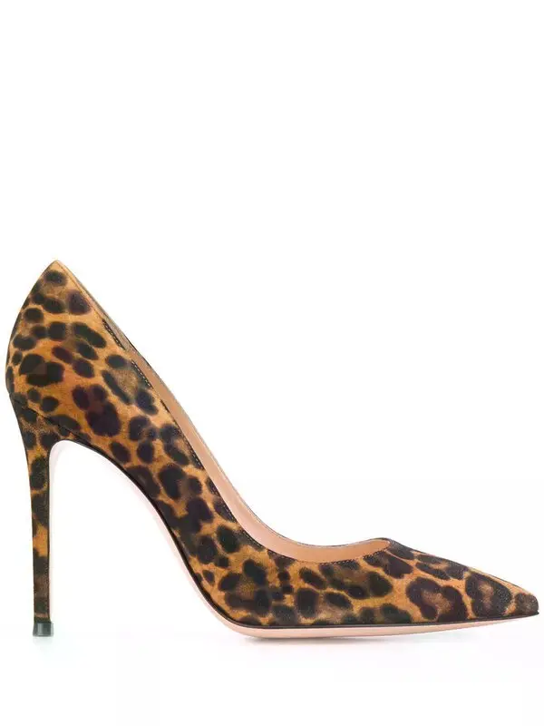 GIANVITO ROSSI Leopard Print Pumps - Brown