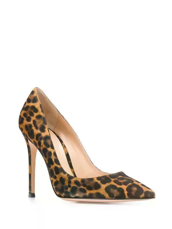 GIANVITO ROSSI Leopard Print Pumps - Brown