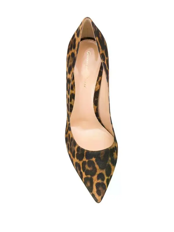 GIANVITO ROSSI Leopard Print Pumps - Brown