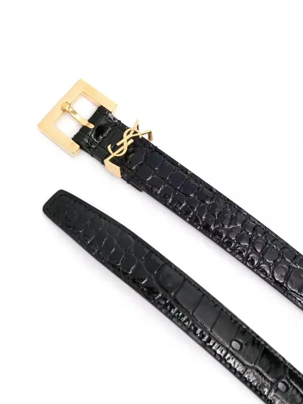 Saint Laurent Cassandre Embossed Belt