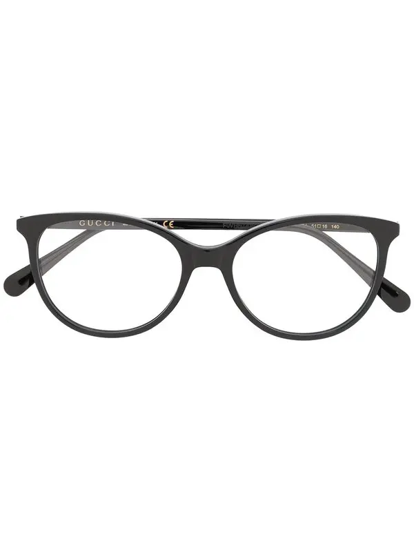 Gucci Cat Eye Frame Eyeglasses - Black