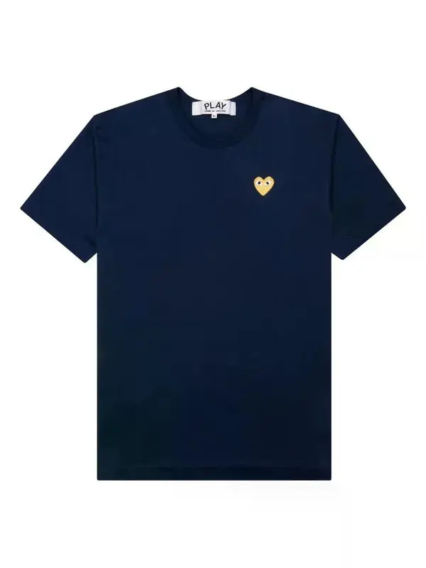 Play Comme Des Garcon Logo-patch T-shirt - Blue