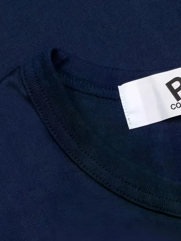 Play Comme Des Garcon Logo-patch T-shirt - Blue