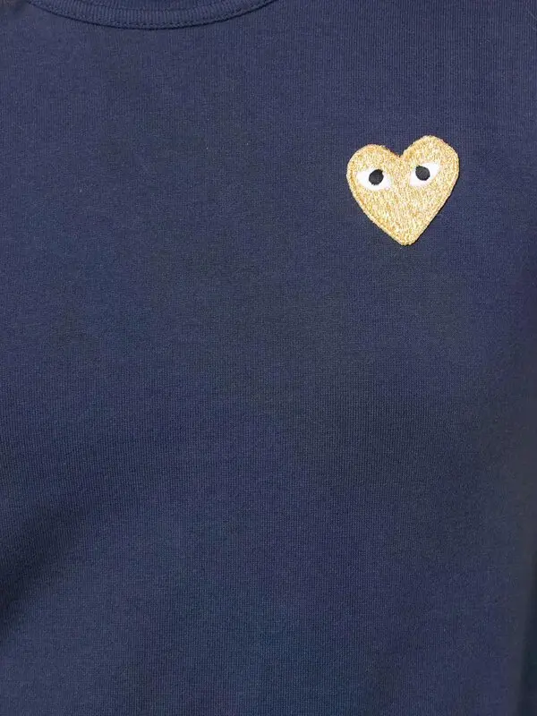Play Comme Des Garcon Logo-patch T-shirt - Blue