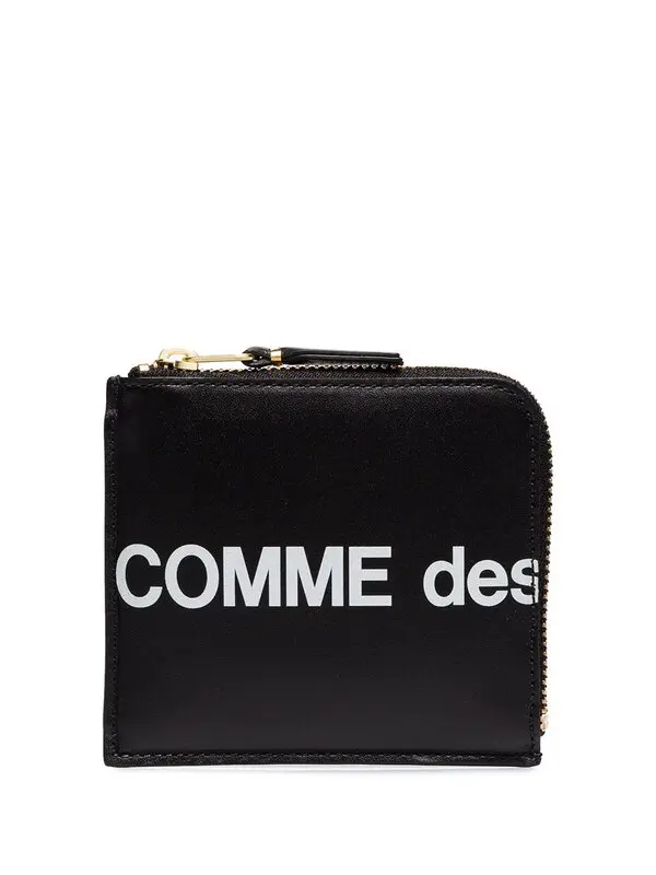 Comme Des Garçons Huge Logo Zip-around Wallet - Black