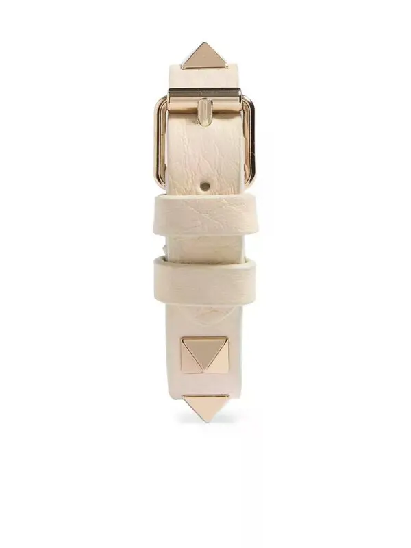 Valentino Garavani Rockstud Leather Bracelet - Neutrals