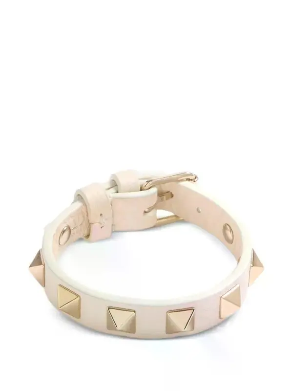 Valentino Garavani Rockstud Leather Bracelet - Neutrals
