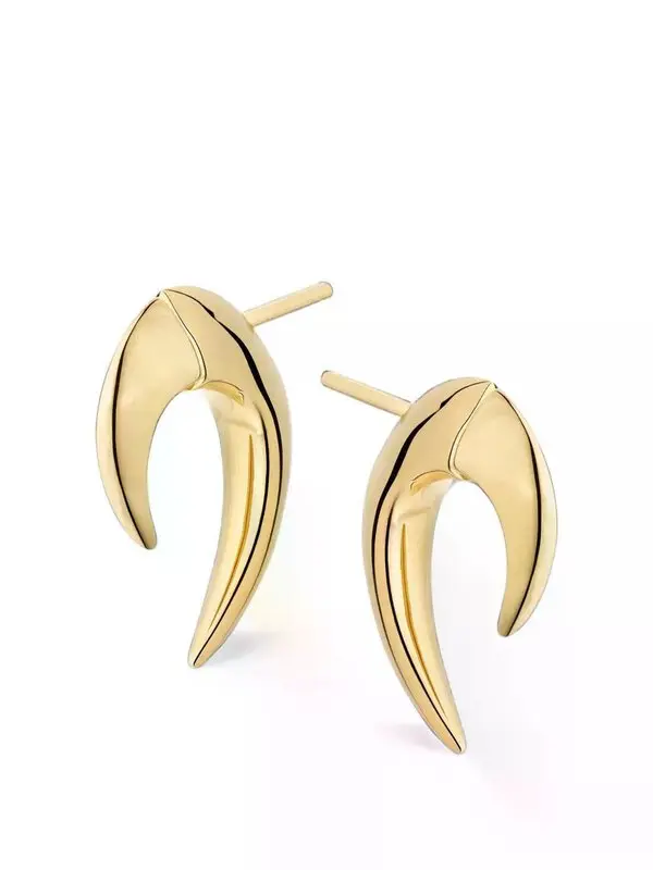 SHAUN LEANE 18kt Yellow Gold Small Talon Earrings - Metallic