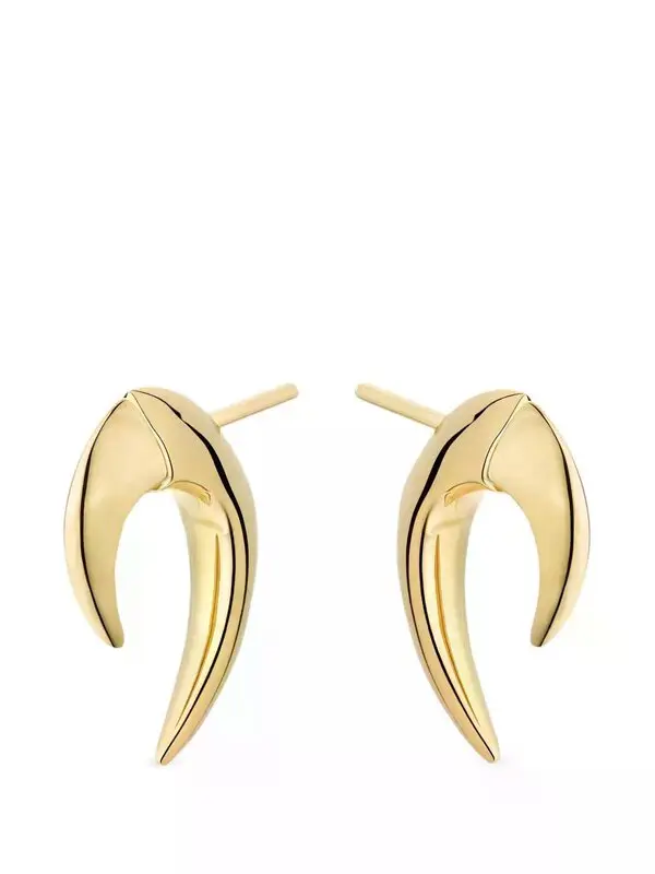 SHAUN LEANE 18kt Yellow Gold Small Talon Earrings - Metallic