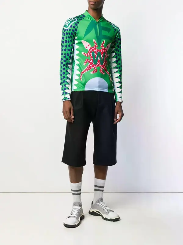 WALTER VAN BEIRENDONCK 2014/15's Crossed Crocodiles Growl Cycling T-shirt - Green