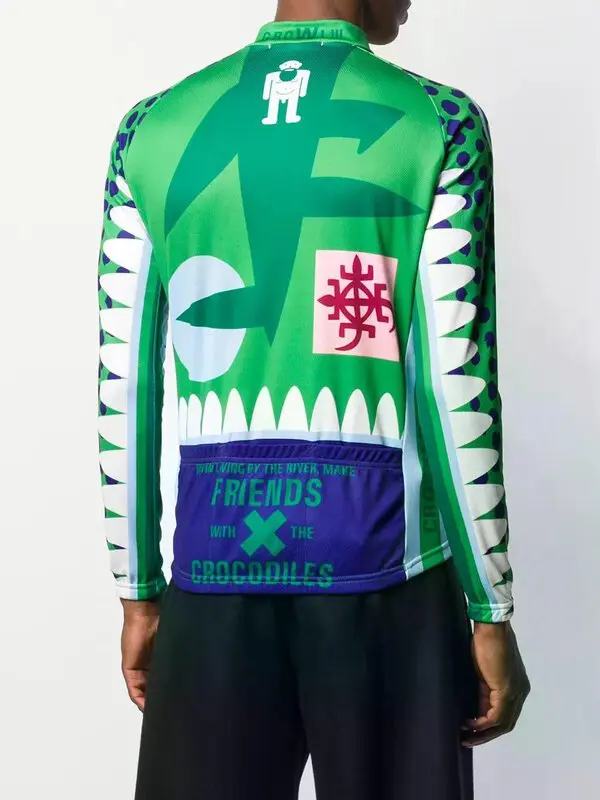 WALTER VAN BEIRENDONCK 2014/15's Crossed Crocodiles Growl Cycling T-shirt - Green