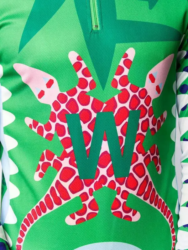 WALTER VAN BEIRENDONCK 2014/15's Crossed Crocodiles Growl Cycling T-shirt - Green