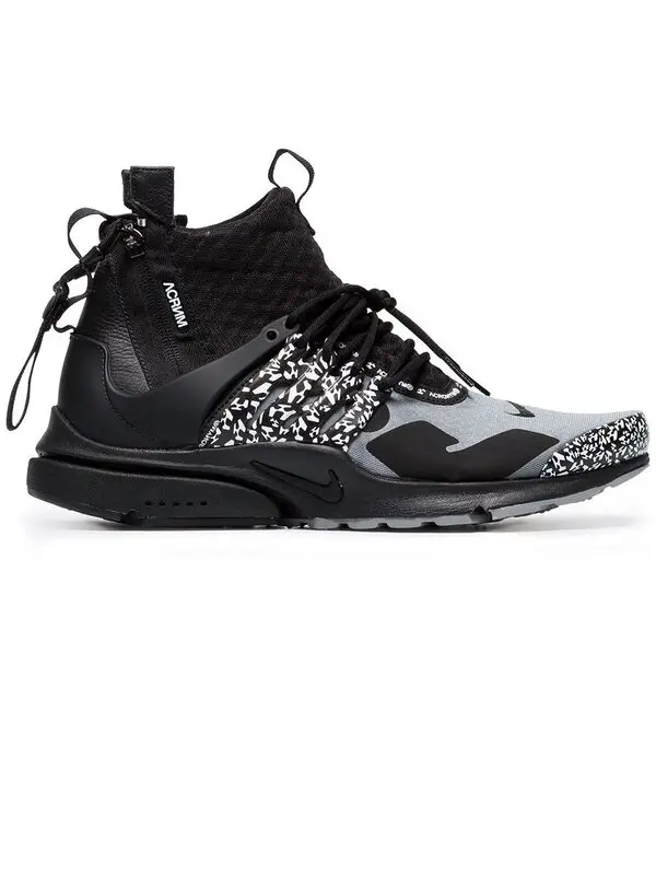 Nike X Acronym Air Presto Mid Sneakers Grey Editorialist