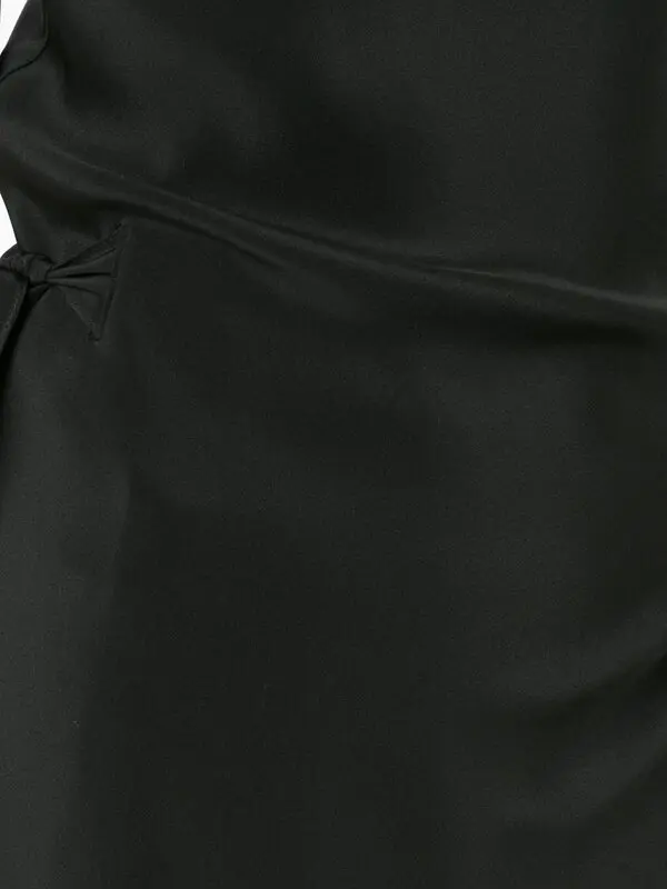 PETER COHEN Victor Wrap Silk Dress - Black