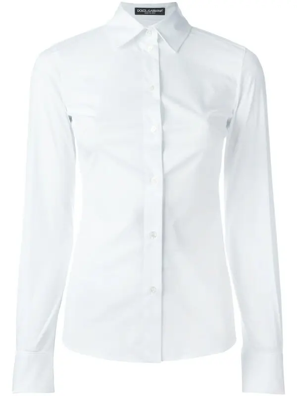 Dolce & Gabbana Stretch-cotton Poplin Shirt - White