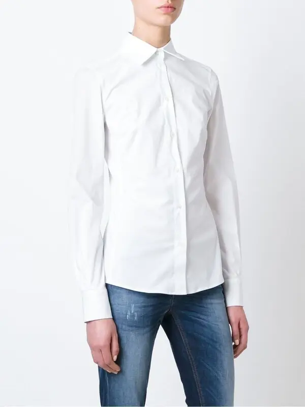 Dolce & Gabbana Stretch-cotton Poplin Shirt - White