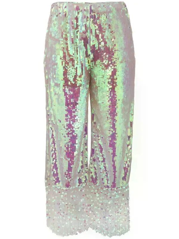 CIRCUS HOTEL Iridescent Cropped Trousers