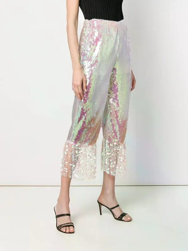 CIRCUS HOTEL Iridescent Cropped Trousers