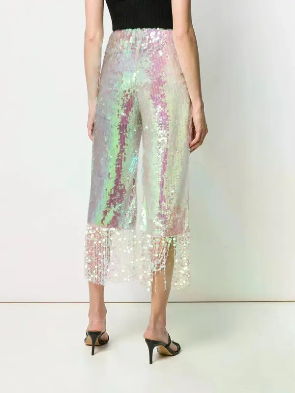 CIRCUS HOTEL Iridescent Cropped Trousers