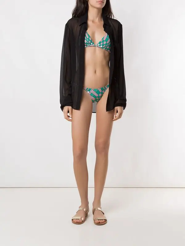 AMIR SLAMA Geometric Print Bikini Set