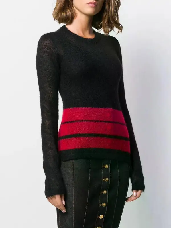 JEAN PAUL GAULTIER 1990s Striped Mohair-wool Blend Jumper