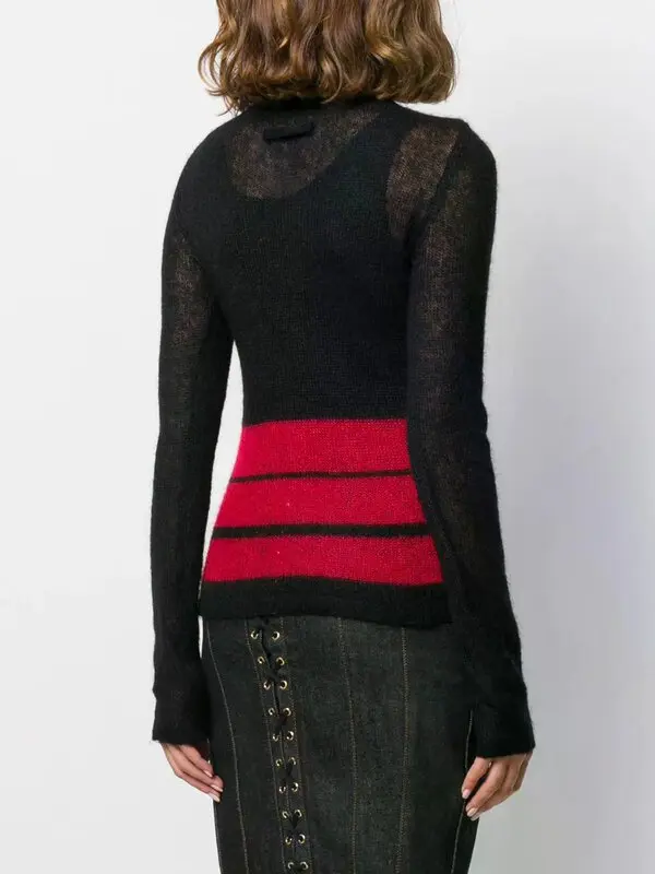 JEAN PAUL GAULTIER 1990s Striped Mohair-wool Blend Jumper