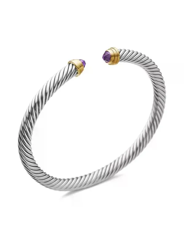 David Yurman 14kt Yellow Gold & Sterling Classic Cable Bracelet