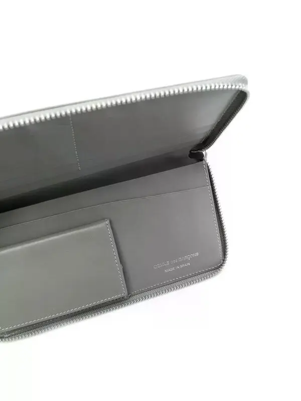 Comme Des Garçons Polka Dot Zip Wallet - Grey