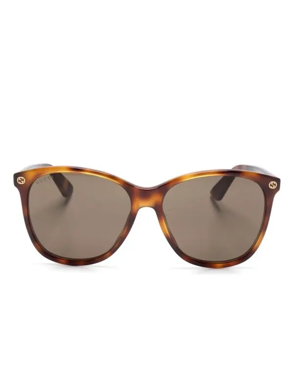 Gucci Round-frame Sunglasses - Brown
