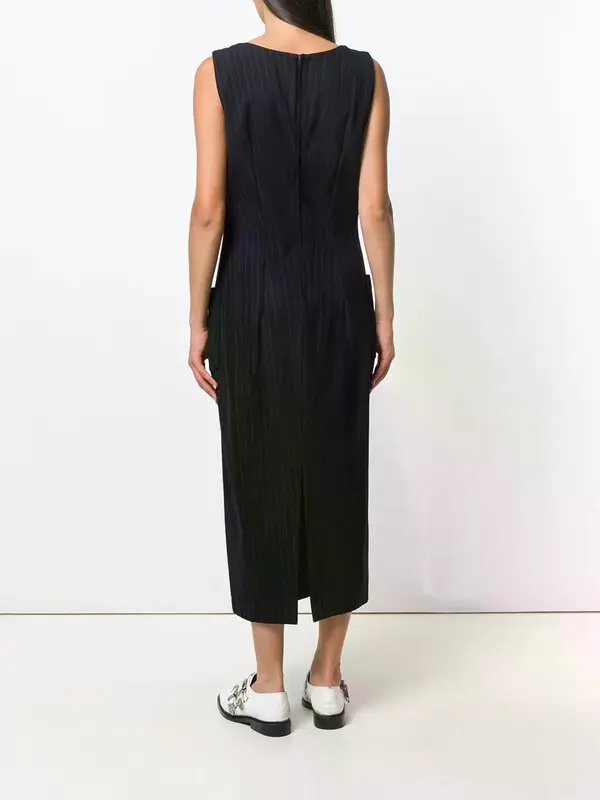 Comme Des Garçons 1992 Pinstriped Midi Dress