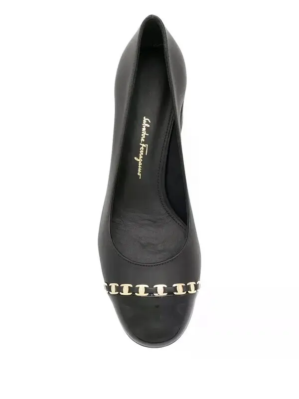 FERRAGAMO 60mm Vara-chain Pumps