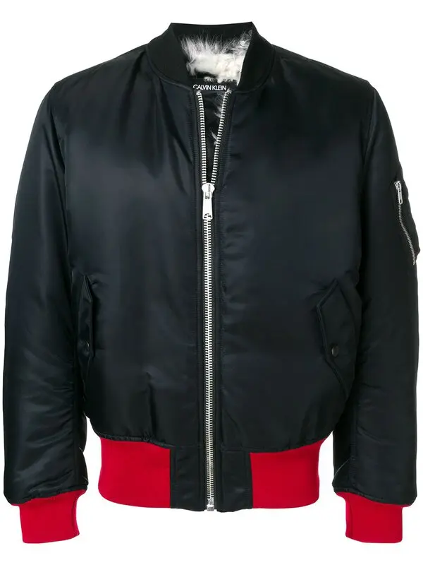 Calvin Klein Contrast Hem Bomber Jacket