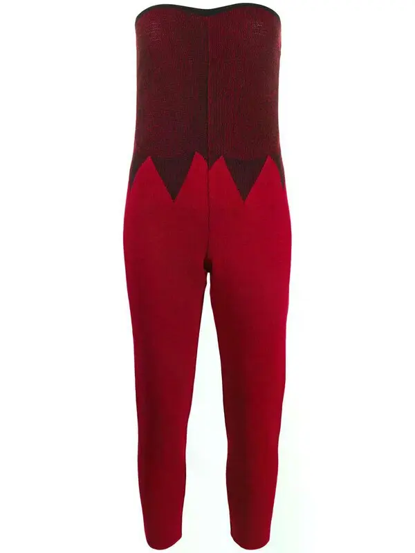 JEAN PAUL GAULTIER 1987 Knitted Jumpsuit - Red