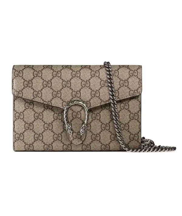 Gucci Dionysus Gg Supreme Wallet-on-chain - Neutrals