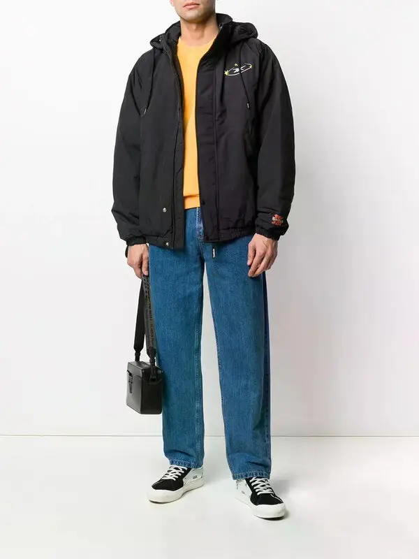 REEBOK Tom And Jerry Hooded Logo Jacket - Black