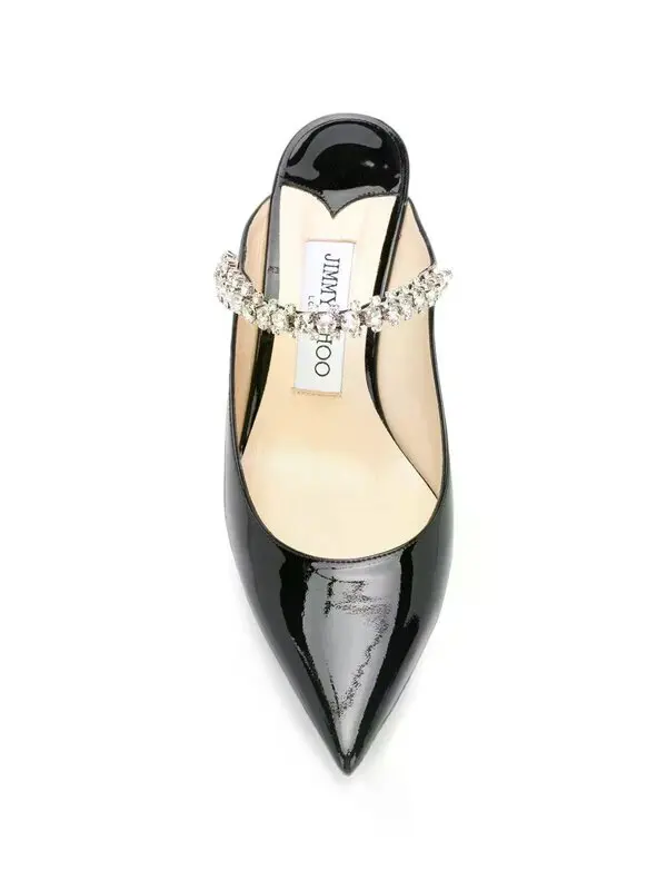 JIMMY CHOO 65mm Bing Leather Mules - Black