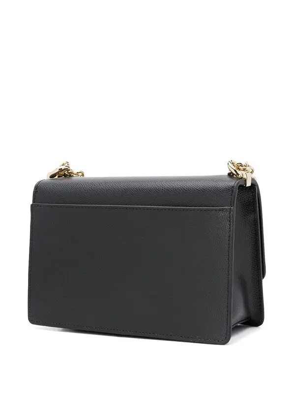 Furla Monogram Clasp Crossbody Bag - Black